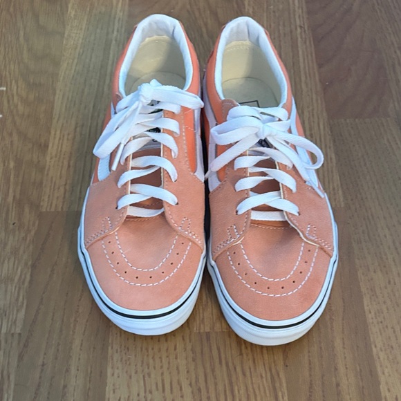 Vans | Shoes | Vans Coral And White Womens Sneakers | Poshmark